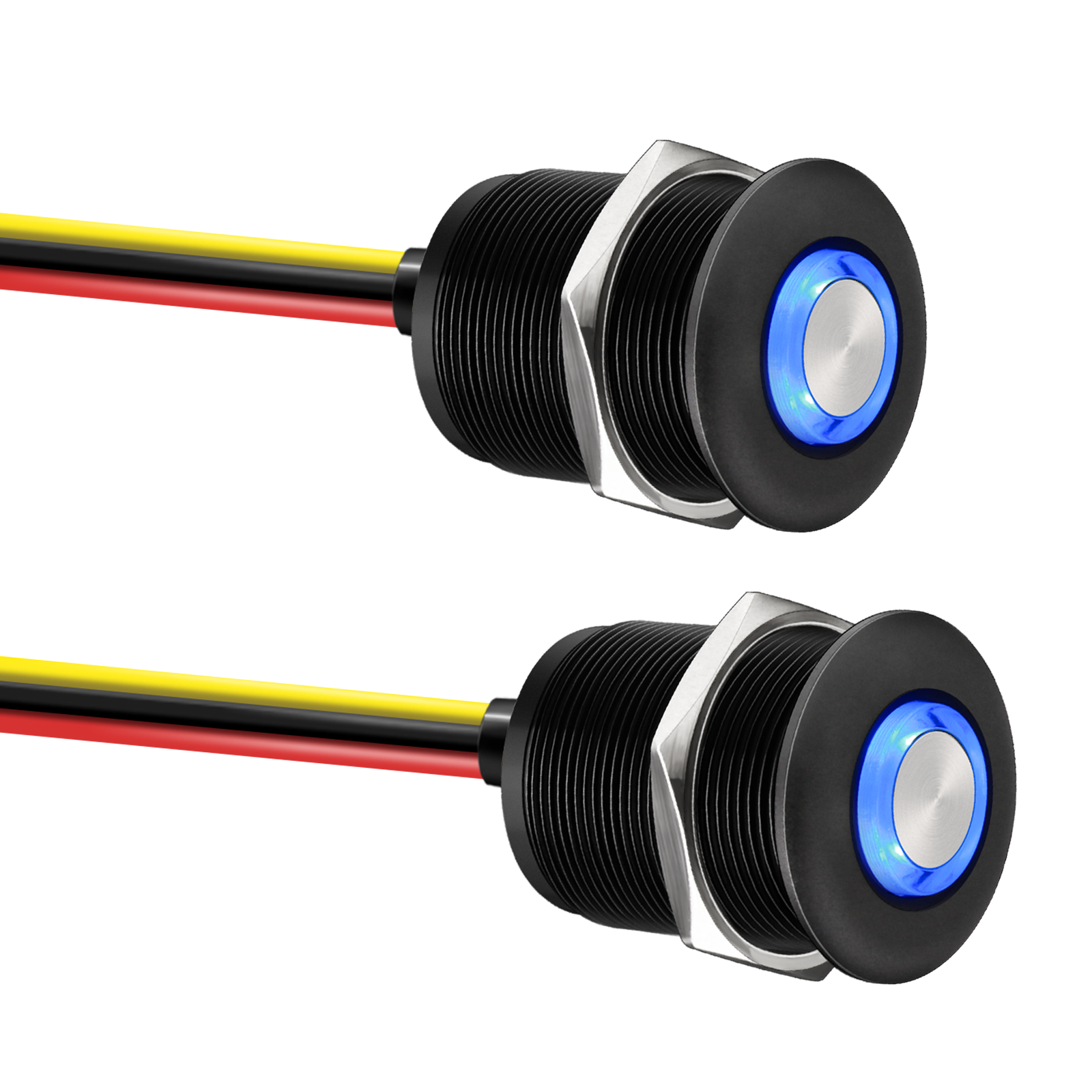 12V PWM Dimmer Switch Recessed Mount All Aluminum Push Button Dimming ...