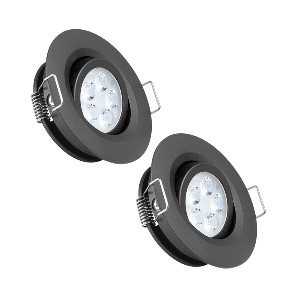 12V LED Puck Light RV Swivel Recessed Spotlight 36° Beam Angle Vertica ...